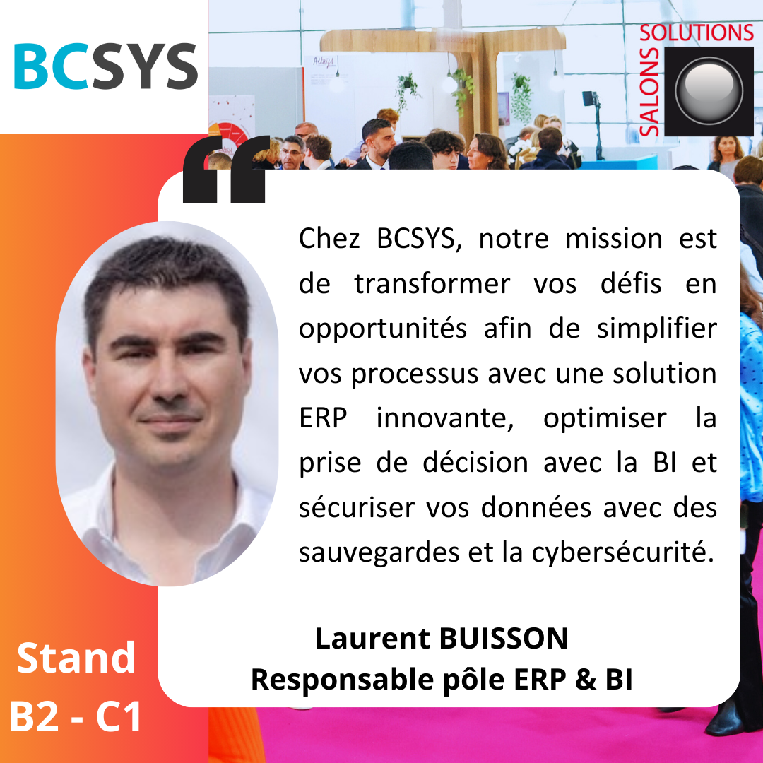Le stand BCSYS aux Salons Solutions - BCSYS