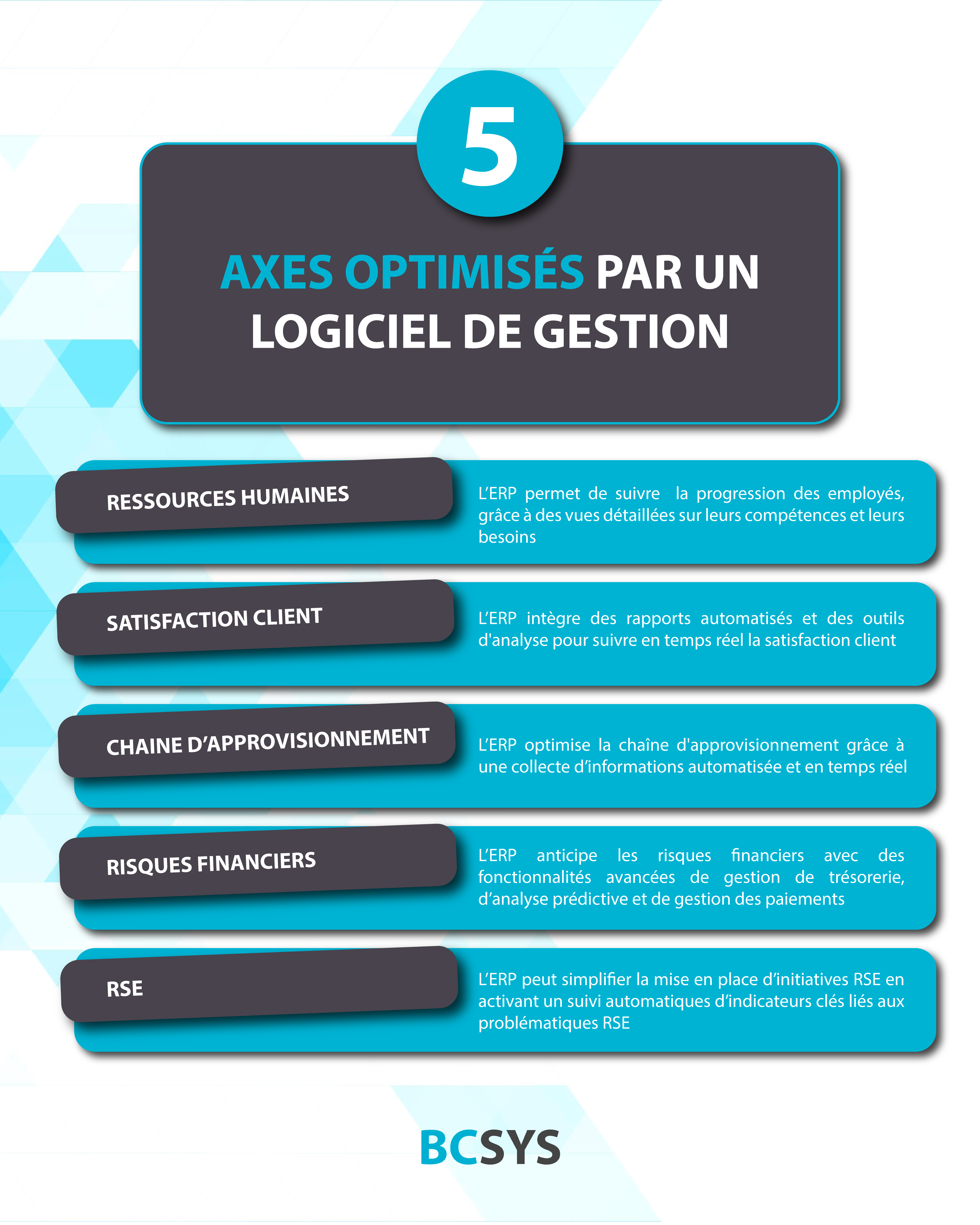 5 axes optimisés par un logiciel de gestion - BCSYS